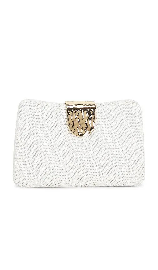 OLGA BERG Lindy Woven Clutch