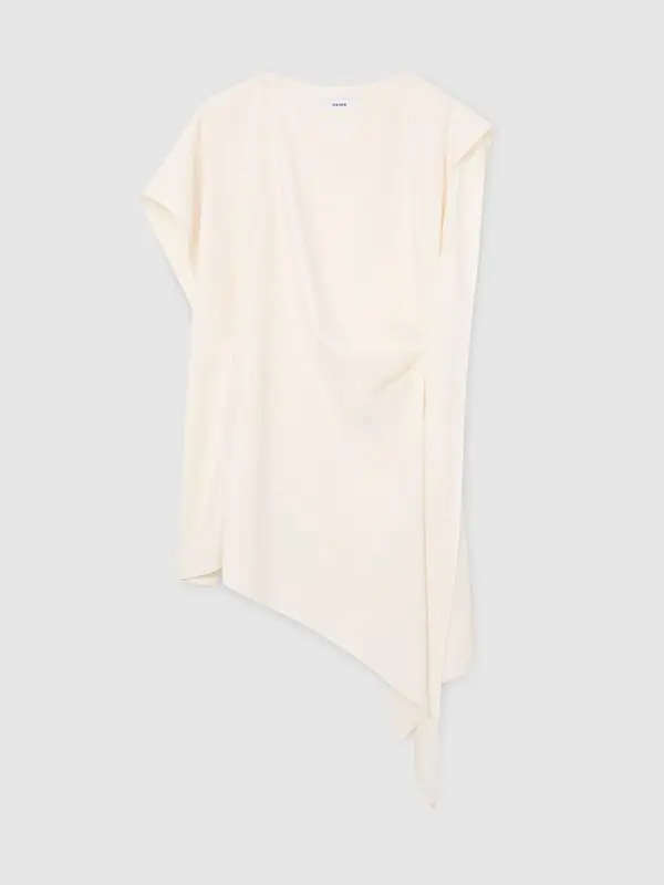 REISS Athena Asymmetric Drape Mini Dress