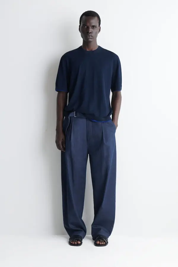 Cos Layered Knitted Cotton T-shirt