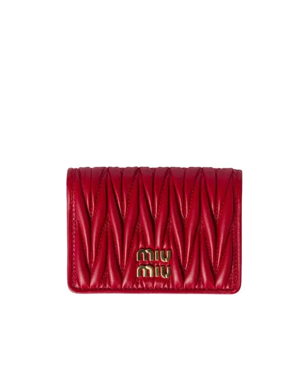 Miu Miu Matelassé Nappa Leather Card Holder
