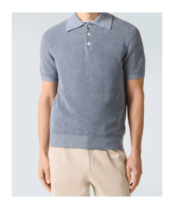 Brunello Cucinelli Linen And Cotton Polo Shirt
