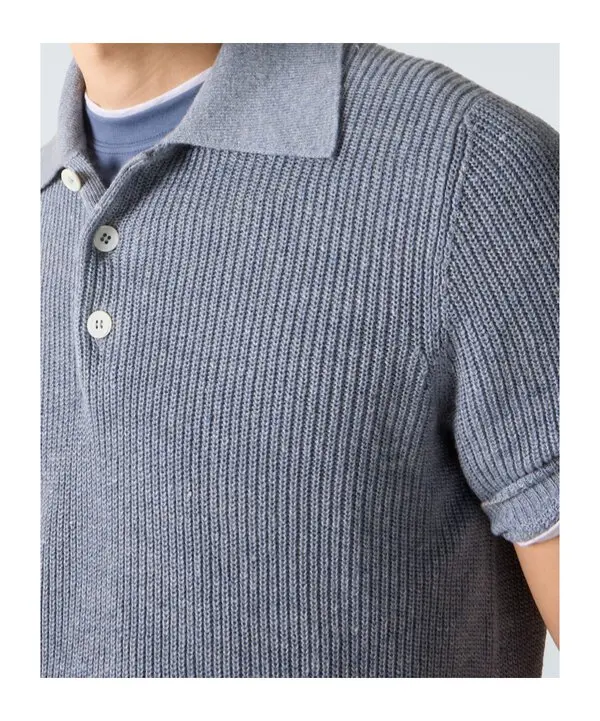 Brunello Cucinelli Linen And Cotton Polo Shirt