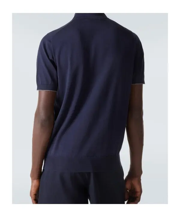 Brunello Cucinelli Embroidered Cotton Piqué Polo Shirt