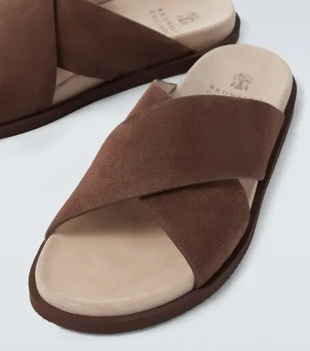 Brunello Cucinelli Suede Slides