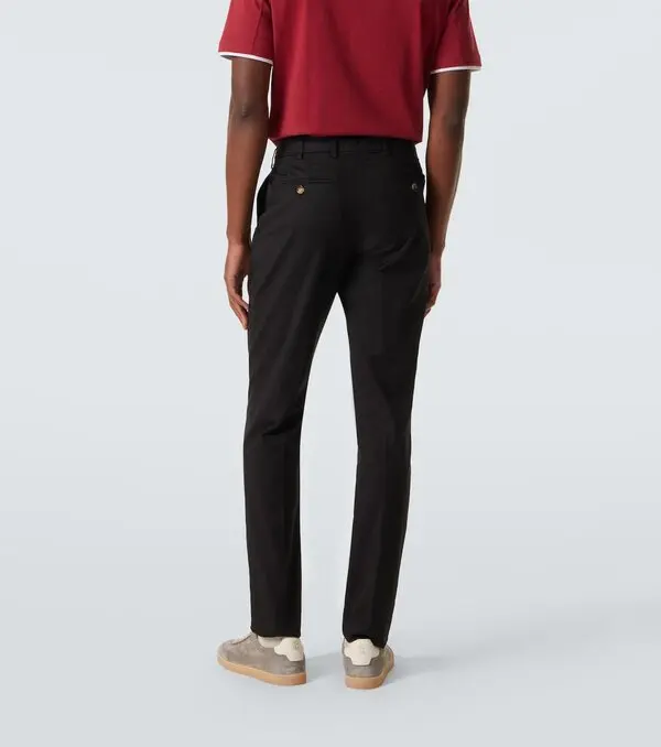 Brunello Cucinelli Cotton-blend Slim Pants