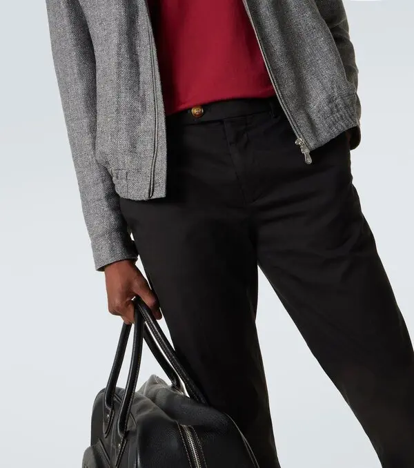 Brunello Cucinelli Cotton-blend Slim Pants