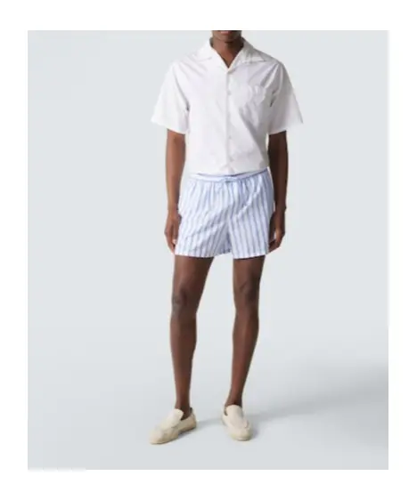 Dolce & Gabbana Striped Cotton And Silk Poplin Shorts