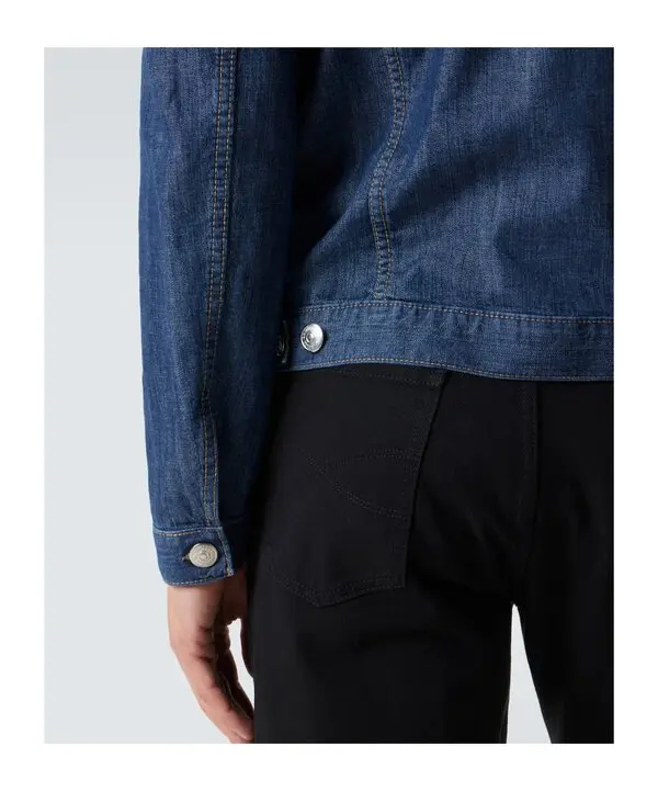 Brunello Cucinelli Leather-trimmed Denim Jacket