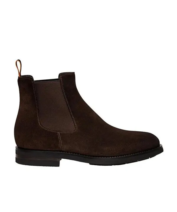Santoni Round Toe Chelsea Boots