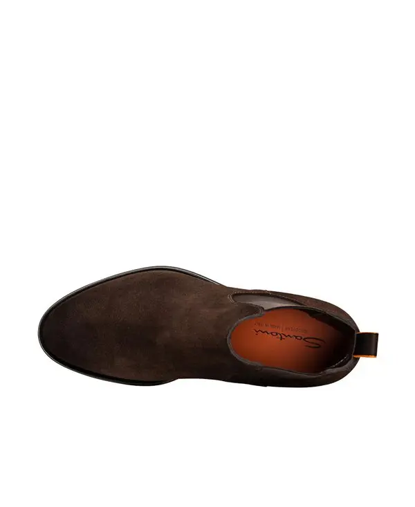Santoni Round Toe Chelsea Boots