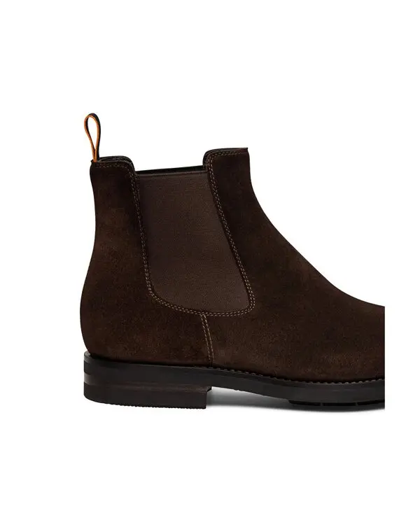 Santoni Round Toe Chelsea Boots