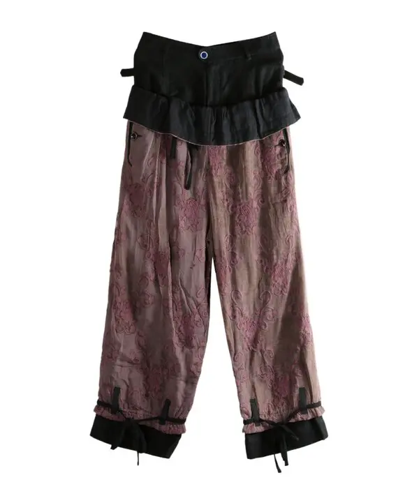 COMMUNS Lace Overlay Pants