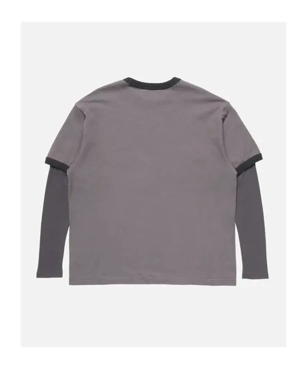 Acne Studios Logo-print Layered T-shirt - Gray