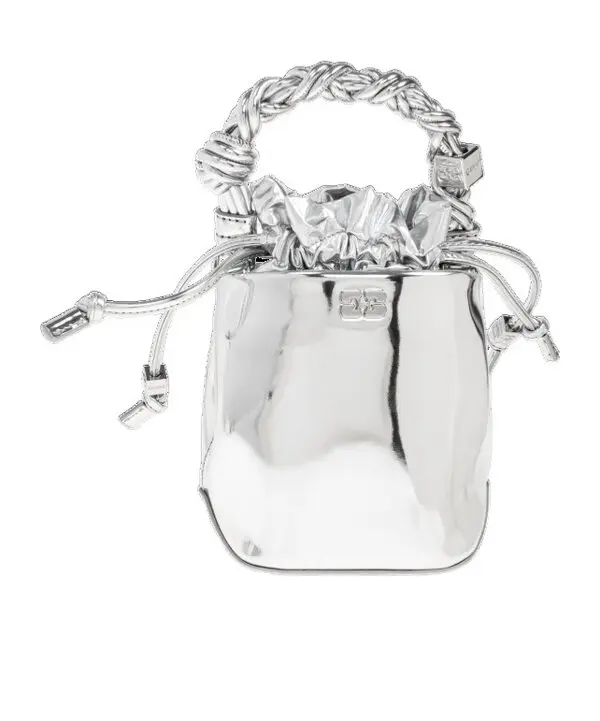 GANNI Handheld Bucket Bag - Silver