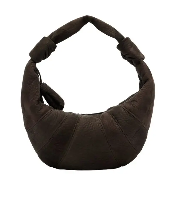 LEMAIRE Fortune Croissant Mini Leather Shoulder Bag - Black