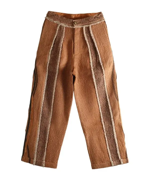 COMMUNS Striped Trousers With Elegant Waist Design