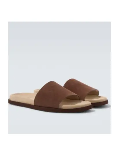 Brunello Cucinelli Suede Slides