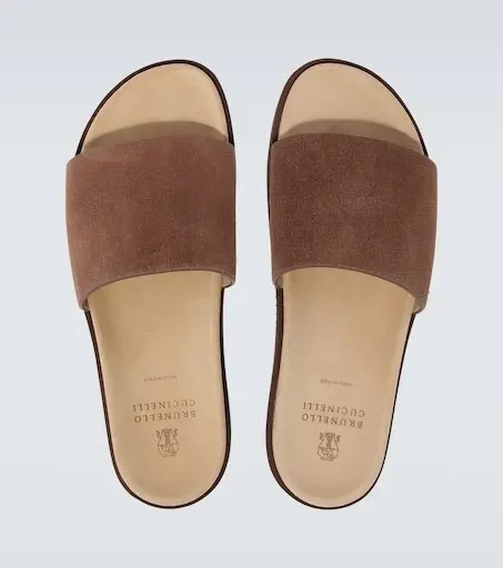 Brunello Cucinelli Suede Slides