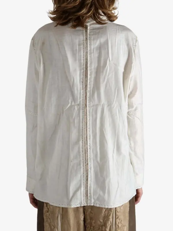 COMMUNS Long-sleeve Shirt With Decorative Stitching