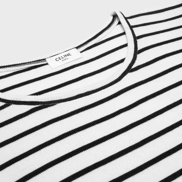 Celine Striped Silk Jersey T-shirt