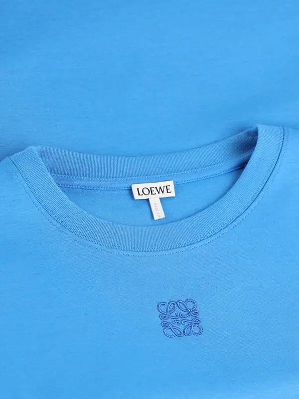 Loewe Asymmetrical T-shirt With Anagram Logo - Blue