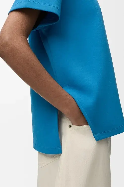 Loewe Asymmetrical T-shirt With Anagram Logo - Blue