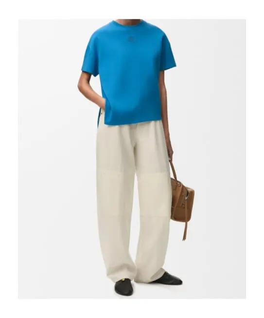 Loewe Asymmetrical T-shirt With Anagram Logo - Blue