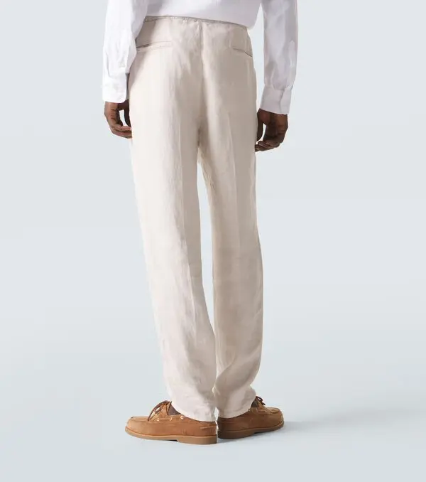 Brunello Cucinelli Linen Tapered Pants