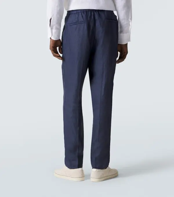 Brunello Cucinelli Linen Gabardine Tapered Pants
