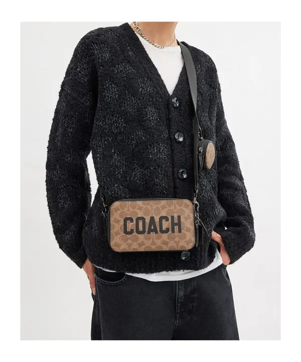 COACH Charter Slim Crossbody In Signature Canvas With Graphic