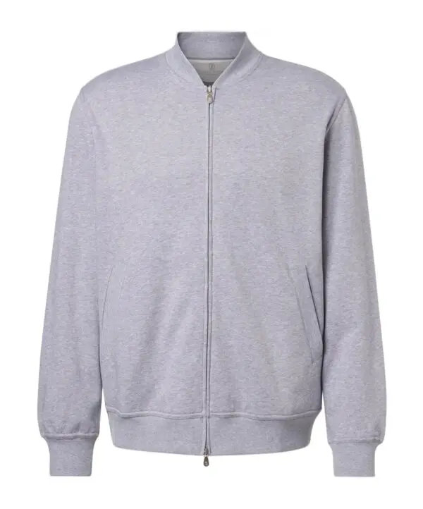 Brunello Cucinelli Cotton-blend Jersey Zip-up Sweater
