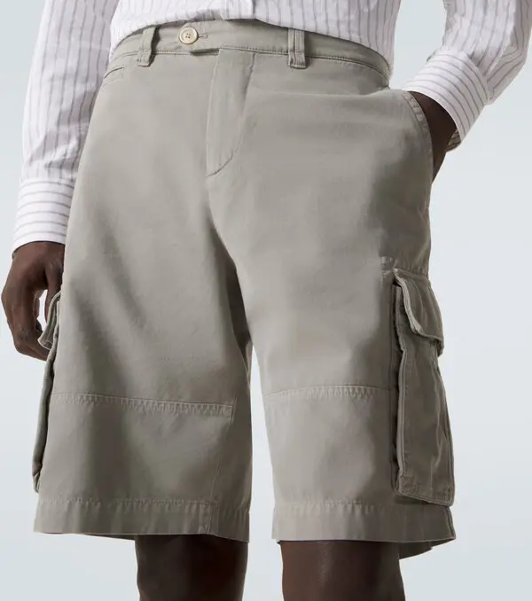 Brunello Cucinelli Cotton Cargo Shorts