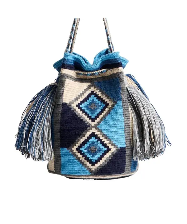 J.W.ANDERSON La Mochia Wayuu Pouch In Blue Multi