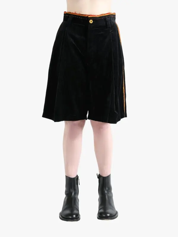 COMMUNS Velour Wide-leg Shorts