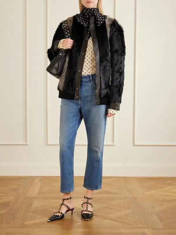 Valentino Garavani Paneled Faux Fur Coat