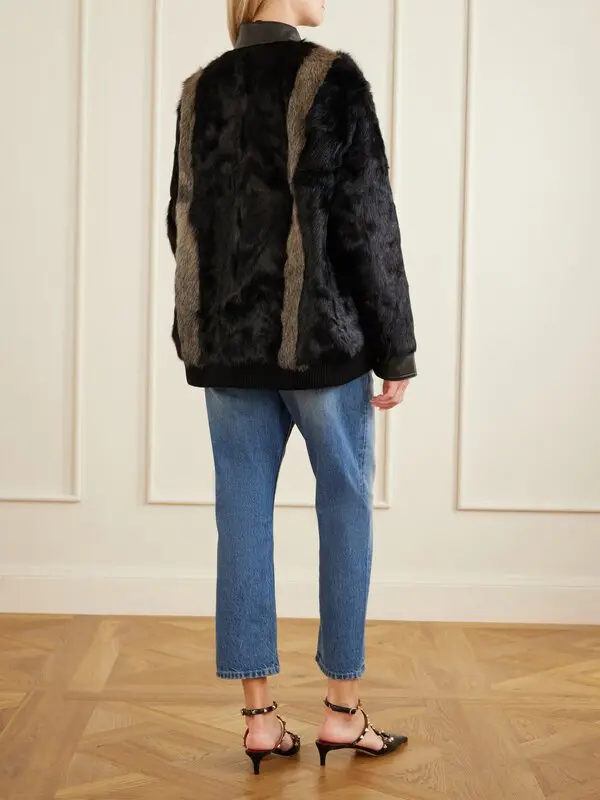 Valentino Garavani Paneled Faux Fur Coat