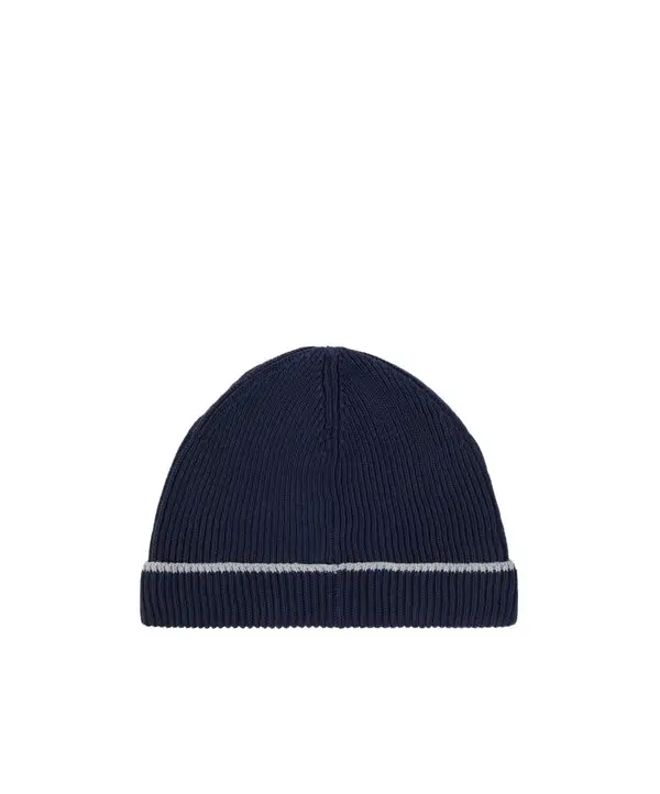 Brunello Cucinelli Ribbed Knit Cotton Beanie - Blue