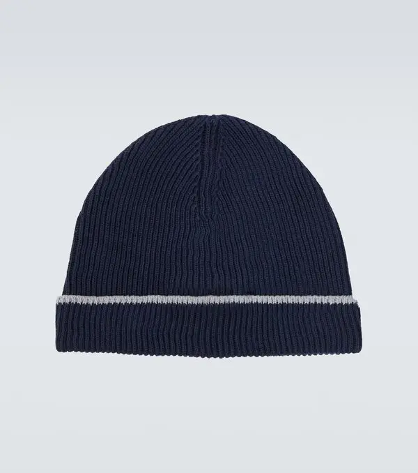 Brunello Cucinelli Ribbed Knit Cotton Beanie