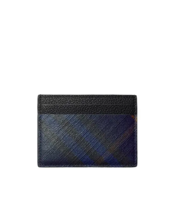 Burberry Check Printed Card Holder - Midnight