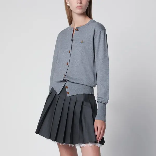 VIVIENNE WESTWOOD Bea Cotton And Cashmere Cardigan - Gray