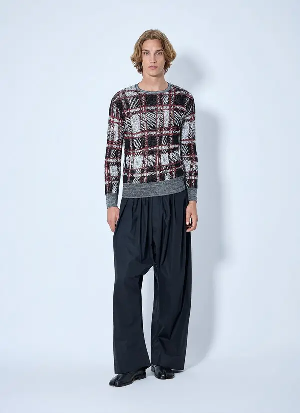 VIVIENNE WESTWOOD Plaid Piqué Sweater - Gray