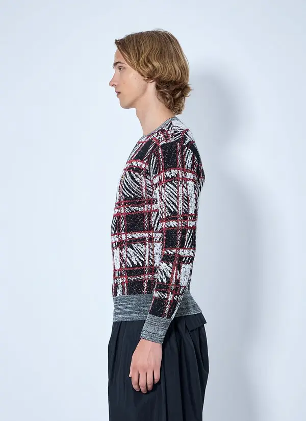 VIVIENNE WESTWOOD Plaid Piqué Sweater - Gray