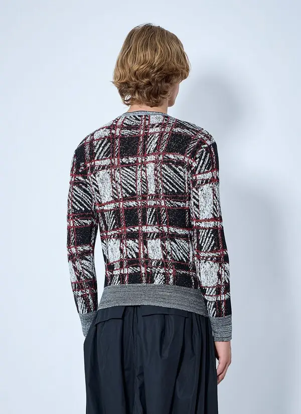 VIVIENNE WESTWOOD Plaid Piqué Sweater - Gray