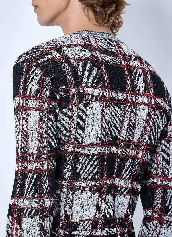 VIVIENNE WESTWOOD Plaid Piqué Sweater - Gray