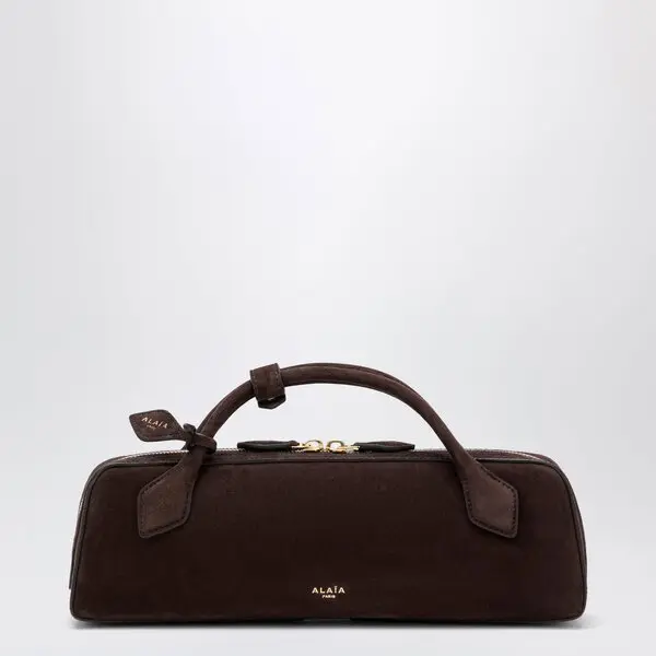 Alaïa Le Teckel Pouch In Suede Goat Leather - Brown