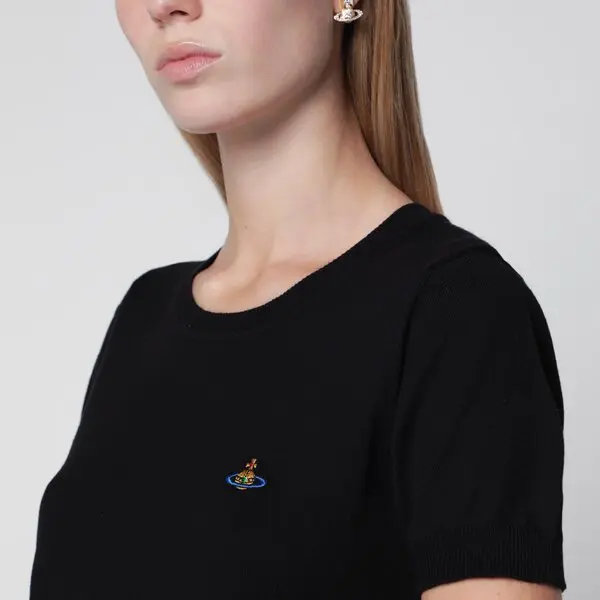 VIVIENNE WESTWOOD Bea Knitted Cotton And Cashmere T-shirt - Black