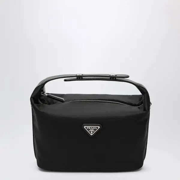 Prada Re-nylon Cherie Mini Bag With Leather Trim - Black