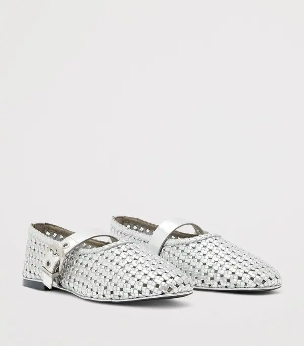 ALLSAINTS Woven Leather Sabine Ballet Flats