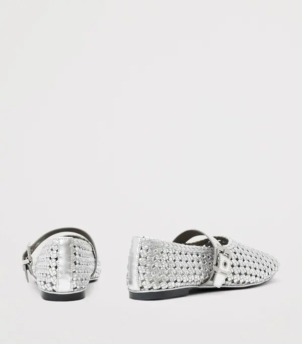 ALLSAINTS Woven Leather Sabine Ballet Flats