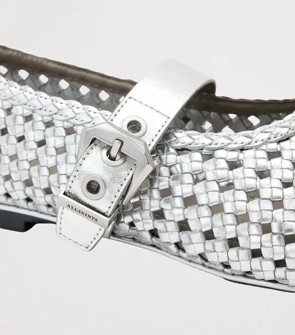 ALLSAINTS Woven Leather Sabine Ballet Flats